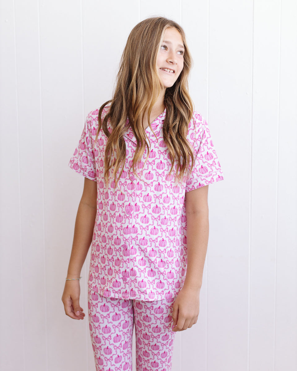 Pumpkin Bows Girls Flare Set – Little Pajama Co.